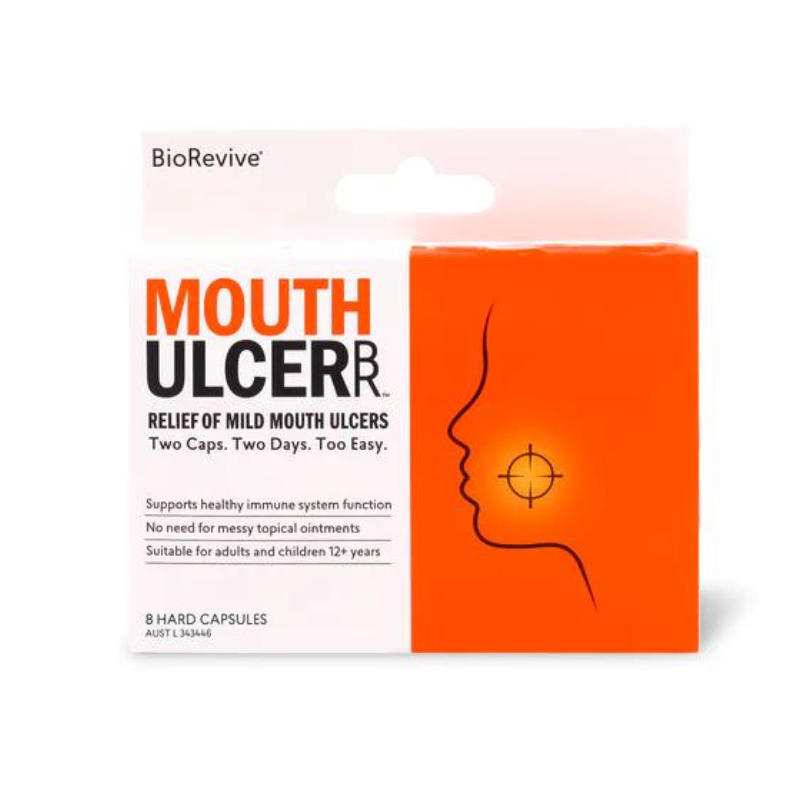 BioRevive MouthUlcer - Mouth Ulcer Relief 8 Capsules – Scown's Pharmacy